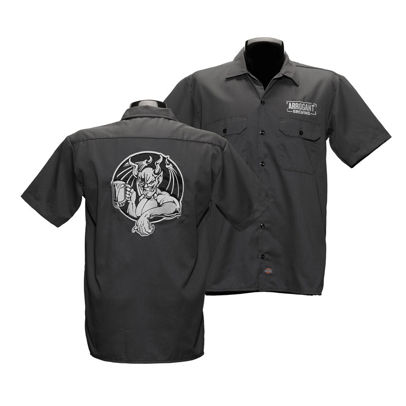 Arrogant Bastard Charcoal Grey Work Shirt