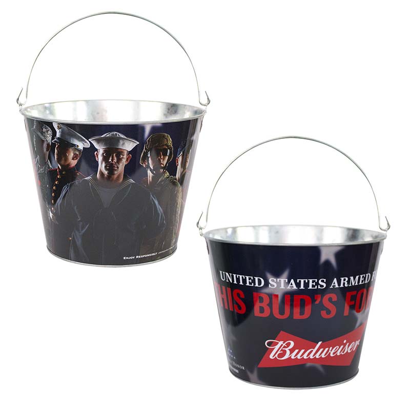 Budweiser This Buds For You Metal Ice Bucket