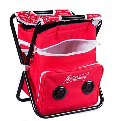 Budweiser Cooler Folding Chair With Built-In Speakers