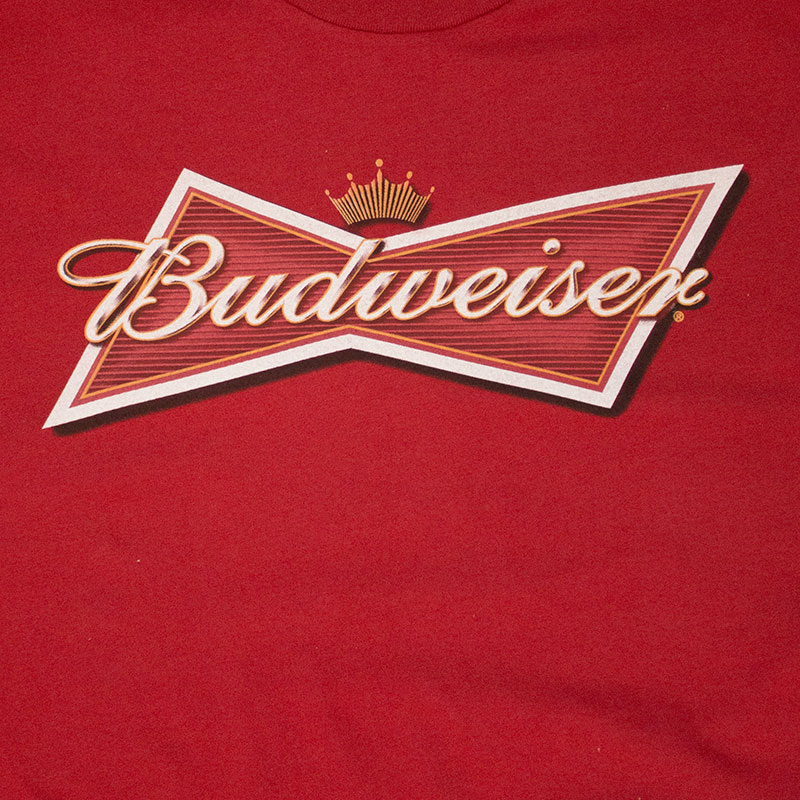 Budweiser Classic Bow Tie Logo Men's Red T-Shirt