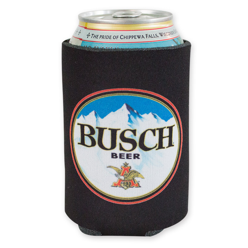Busch Black Beer Logo Can Cooler