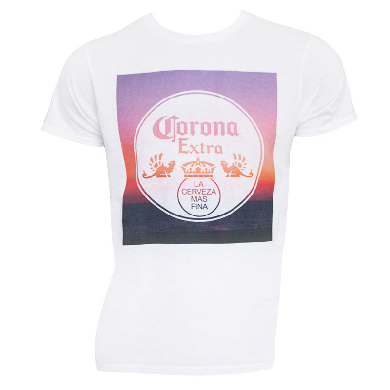 Corona Extra Men's White Sunset T-Shirt