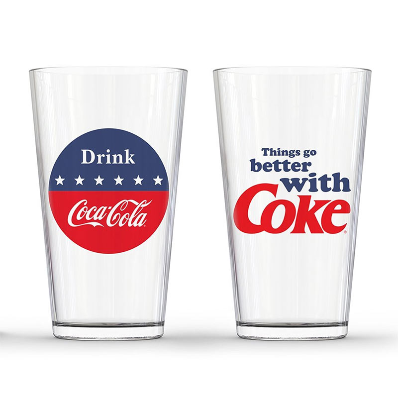 Coca Cola 2 Piece Things Go Better With A Coke Pint Glass Set