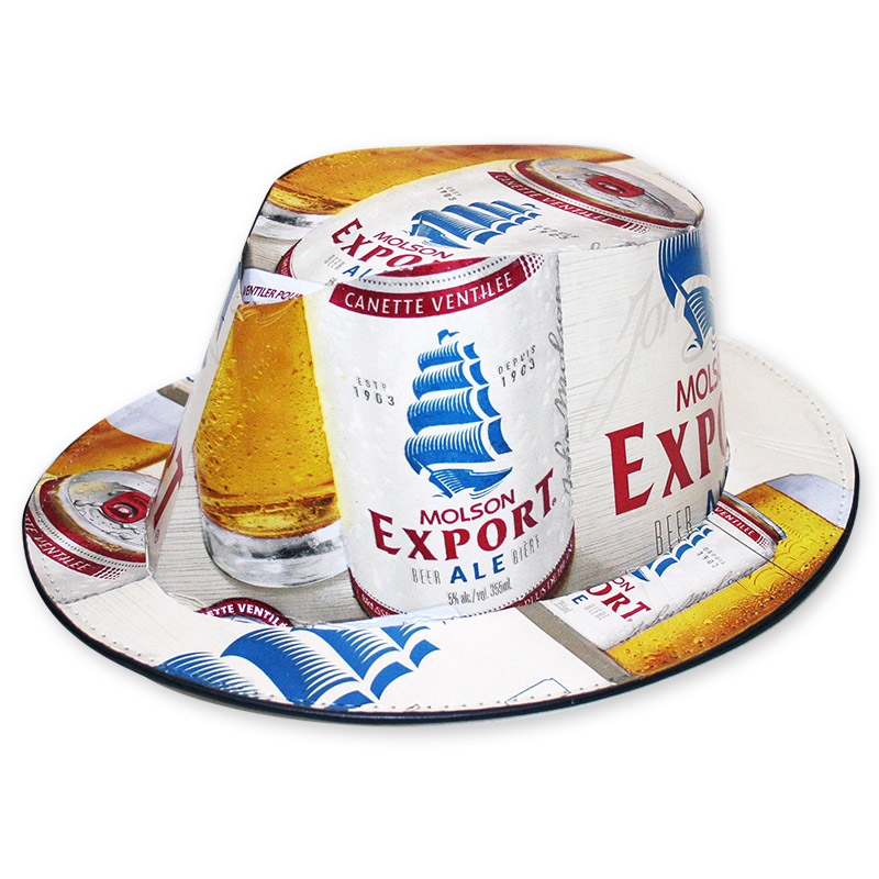 Molson Export Ale Beer Box Fedora Hat - FREE SHIPPING
