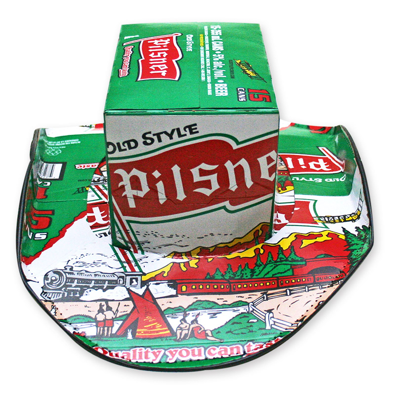 Old Style Pilsner Beer Box Cowboy Hat - FREE SHIPPING