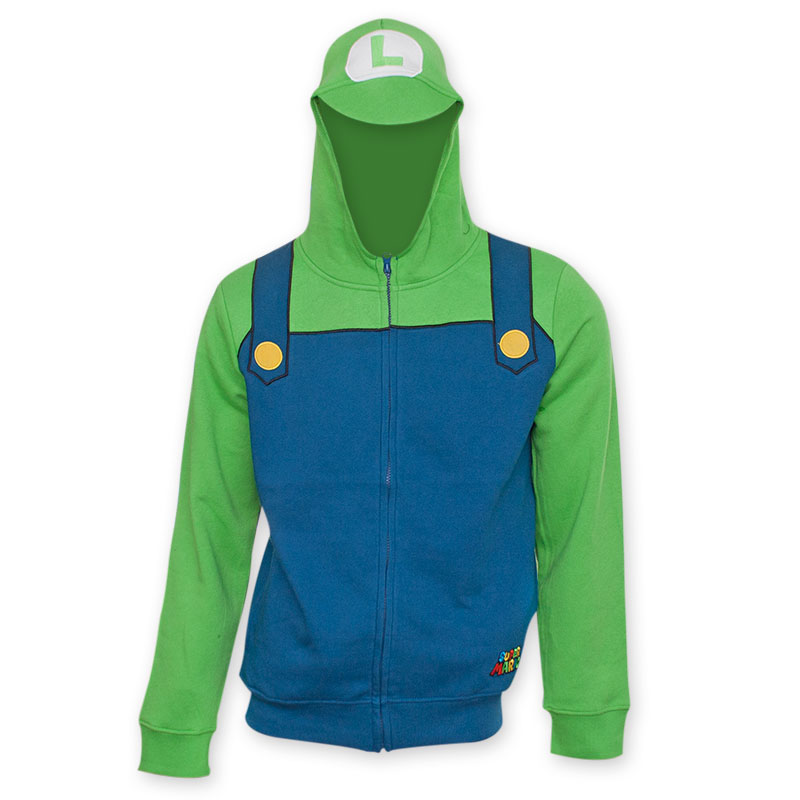 Nintendo Super Mario Bros Luigi Costume Hoodie