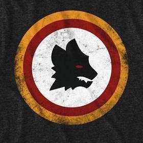 Roma Wolf Black Soccer Tee Shirt