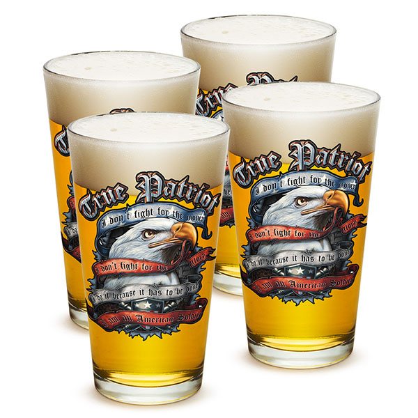 Four Pack True Patriot Soldier Beer Pints